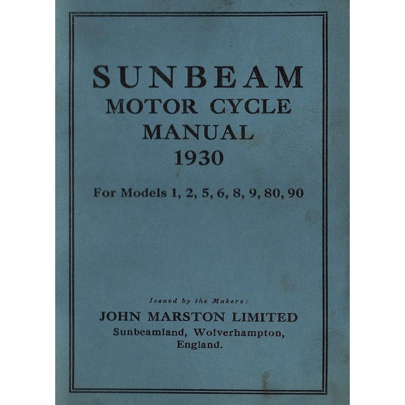 1929 Sunbeam Manual - all models